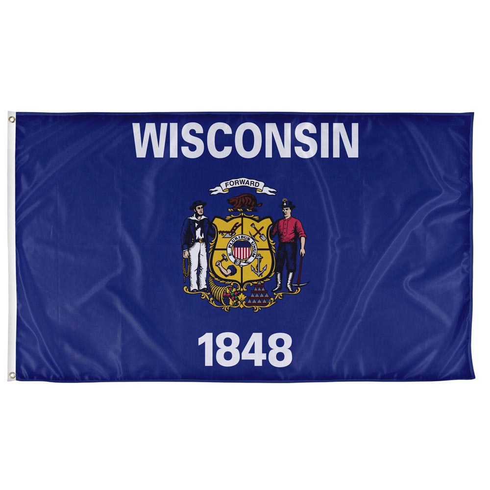 Wisconsin State Flag | Free Shipping | Vispronet