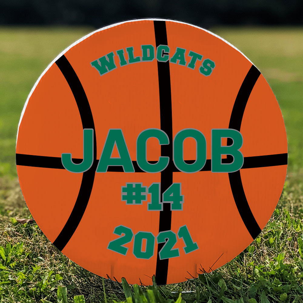 Basketball Yard Signs For Players | Free Shipping | Vispronet